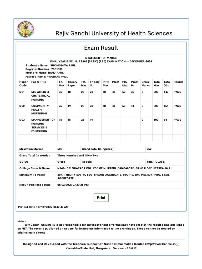 EMS Result | PDF