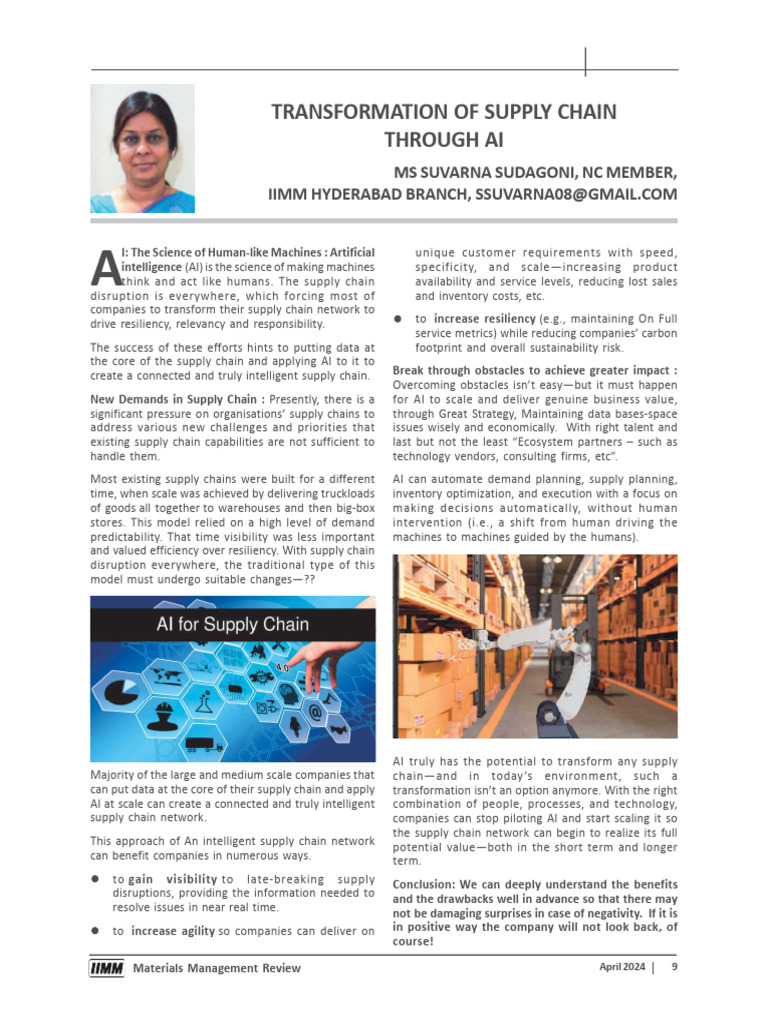 AI-Driven Supply Chain Transformation | PDF | Artificial Intelligence ...