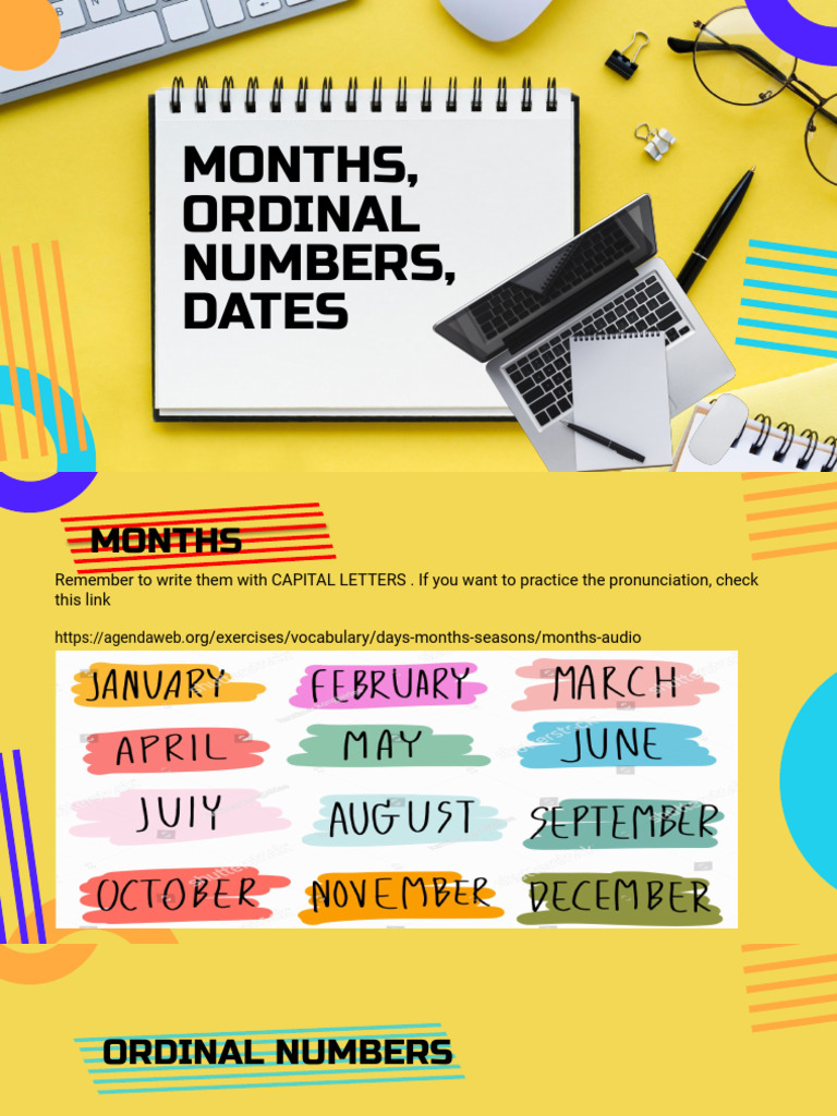 Understanding Months and Ordinal Numbers | PDF
