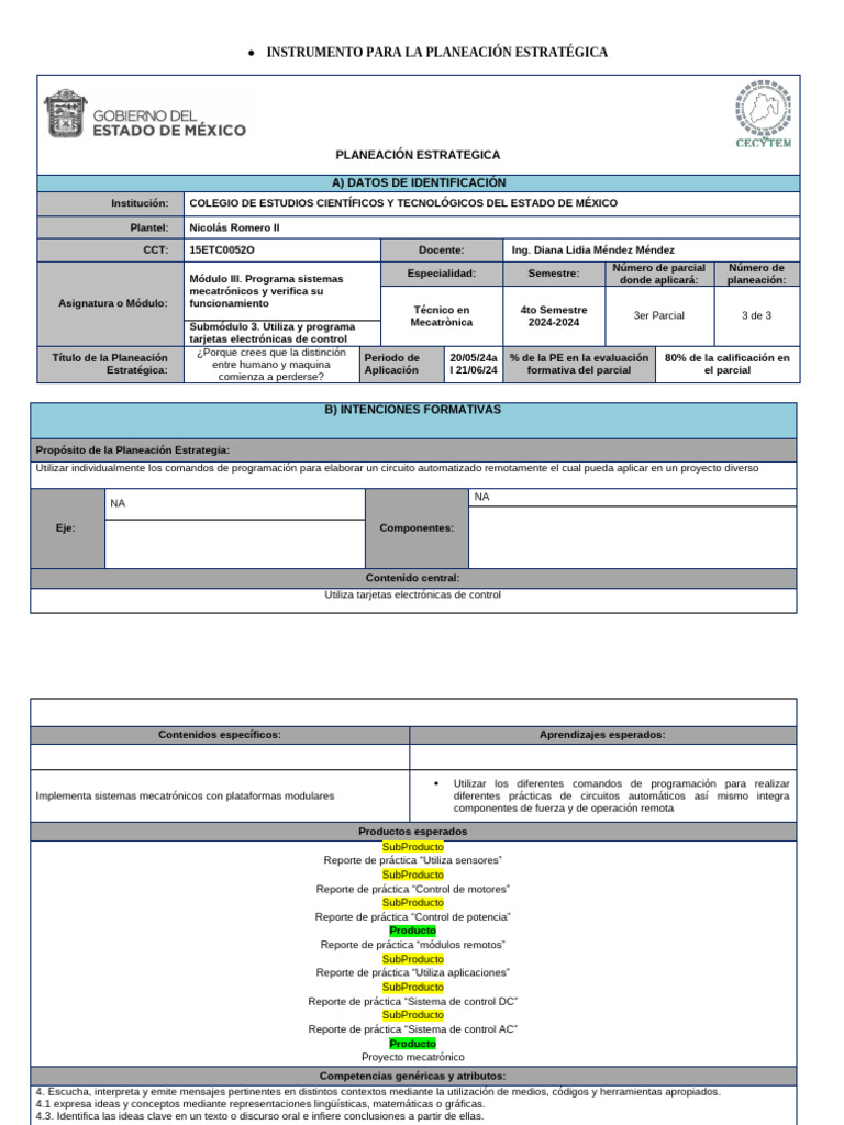 PARCIAL 3 de 3 Utiliza y Programa Tarjetas | PDF | Programación de ...