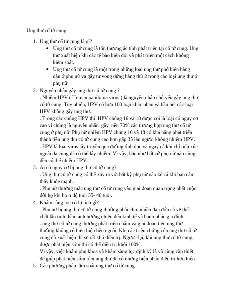 Ung Thư C T Cung | PDF