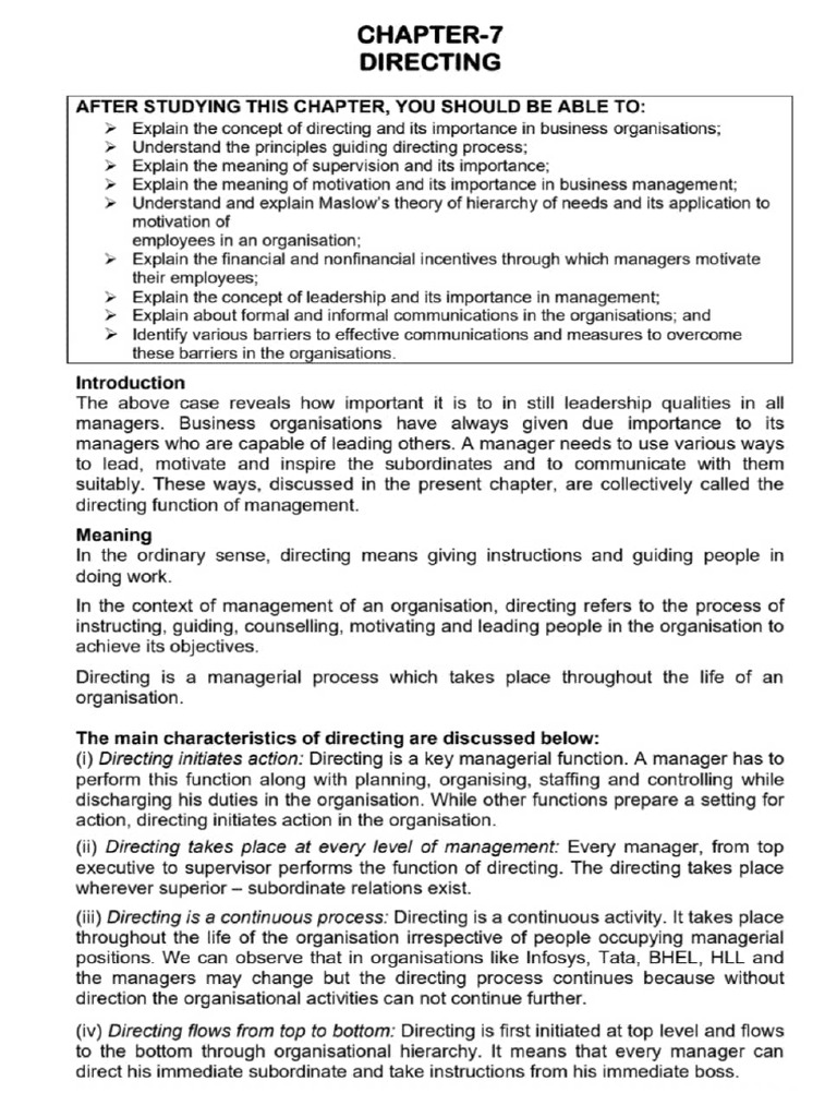 7 Directing | PDF