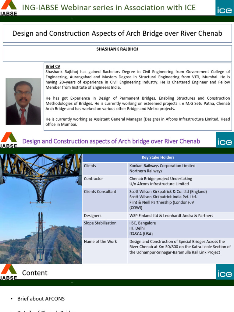 Chenab Arch Bridge - Shashank Rajbhoj | PDF