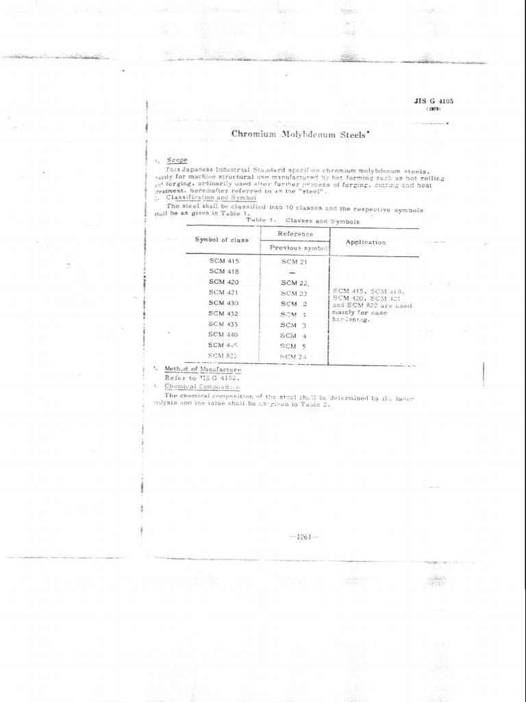 Jis G4105 1979 | PDF