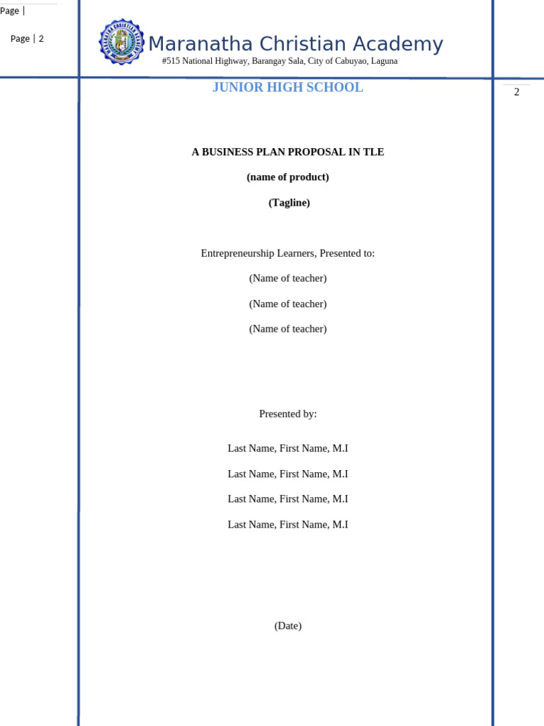 Business-Plan-Template-G7-1 | PDF | Swot Analysis | Business