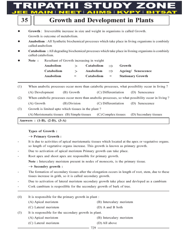 35 Growth and Development in Plants | PDF | Plant Hormone | Seed
