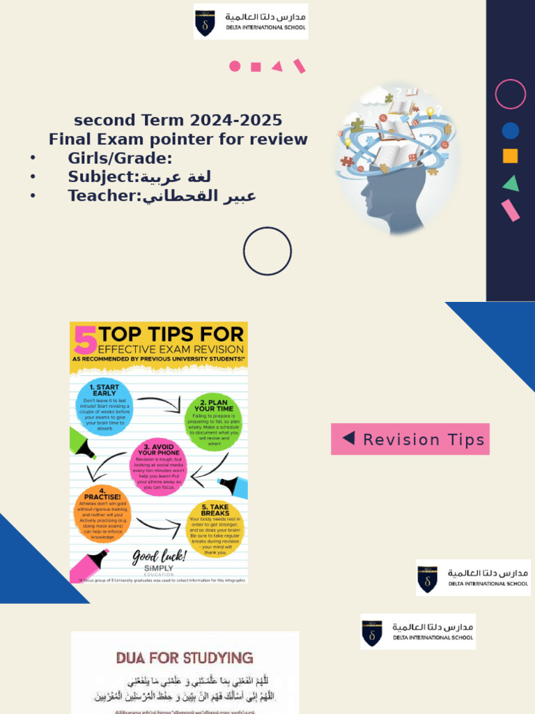 second Term 2024-2025 Final Exam pointer for review Girls/Grade ...