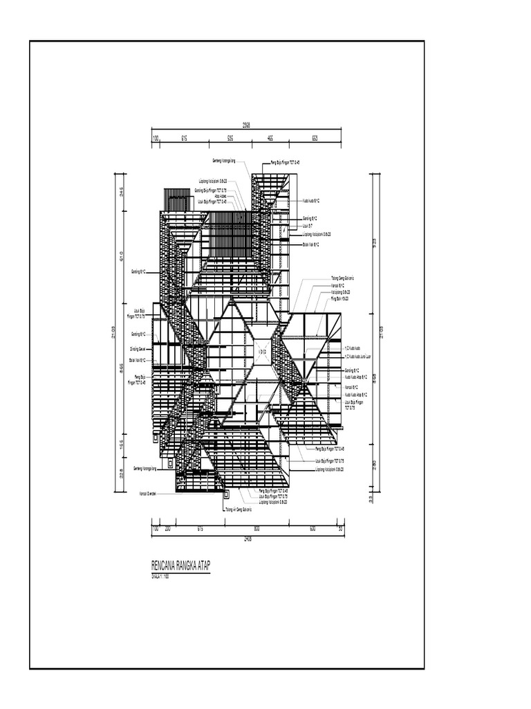 Rencana Rangka Atap Gedung Kantor | PDF