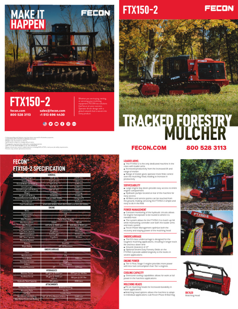 Fecon FTX150-2-2021 | PDF | Engines | Vehicle Technology