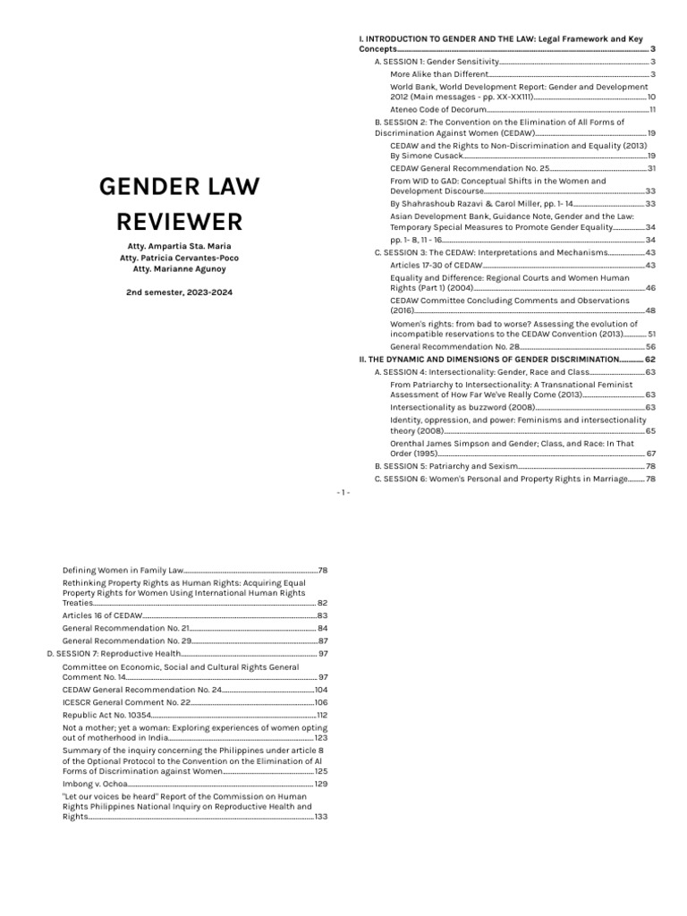 Gender Reviewer | PDF | Gender | Gender Studies