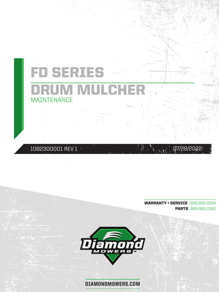 FD Series Maintenance Manual | PDF | Belt (Mechanical) | Screw