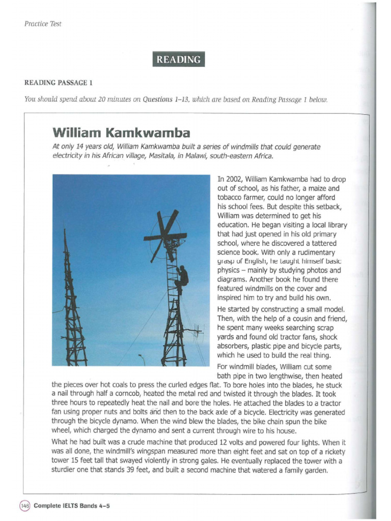 Practice Test Reading Bands 4-5 | PDF