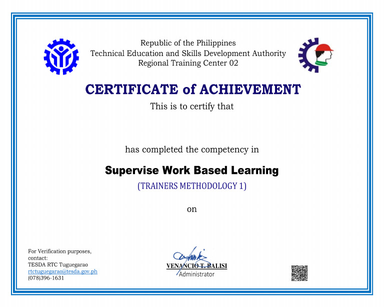 Certificate of Achievement-PTS | PDF