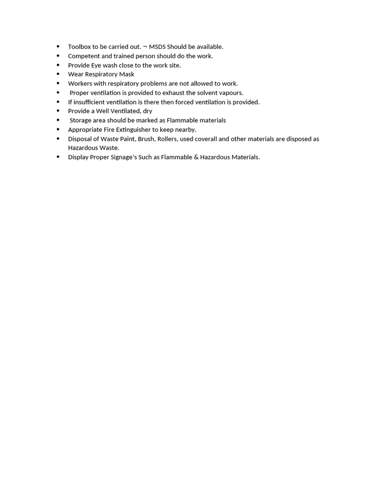 Safety Guidelines for Hazardous Work | PDF