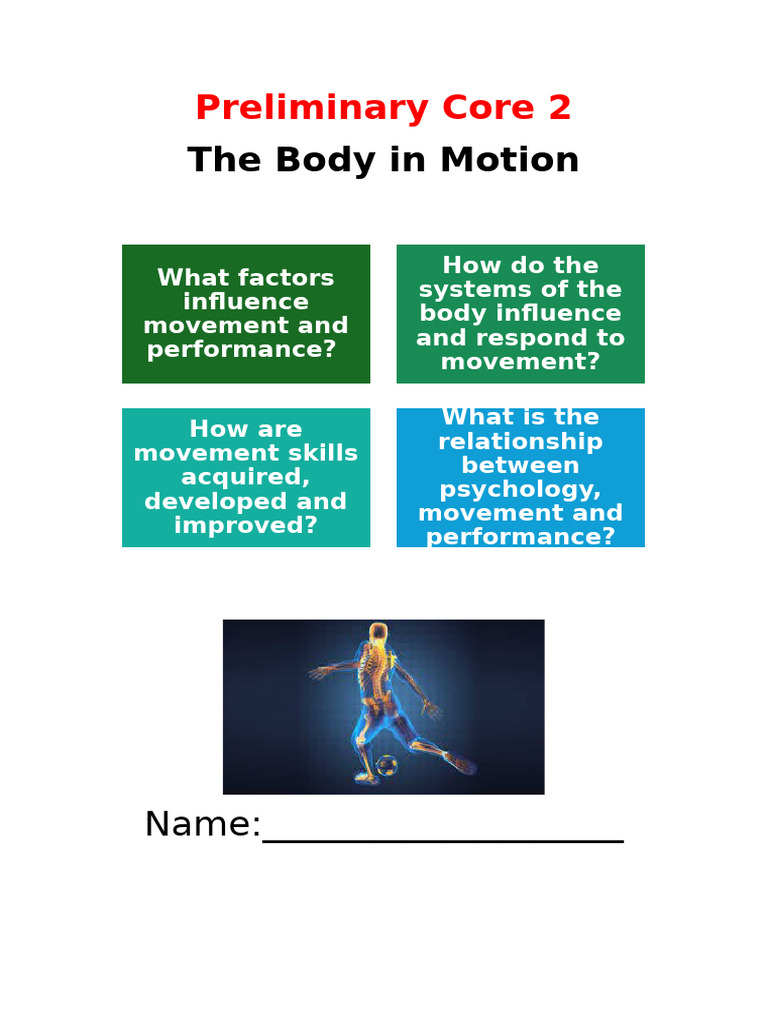 Preliminary Core 2 Health & Movement Booklet (Repaired) | PDF | Lung ...