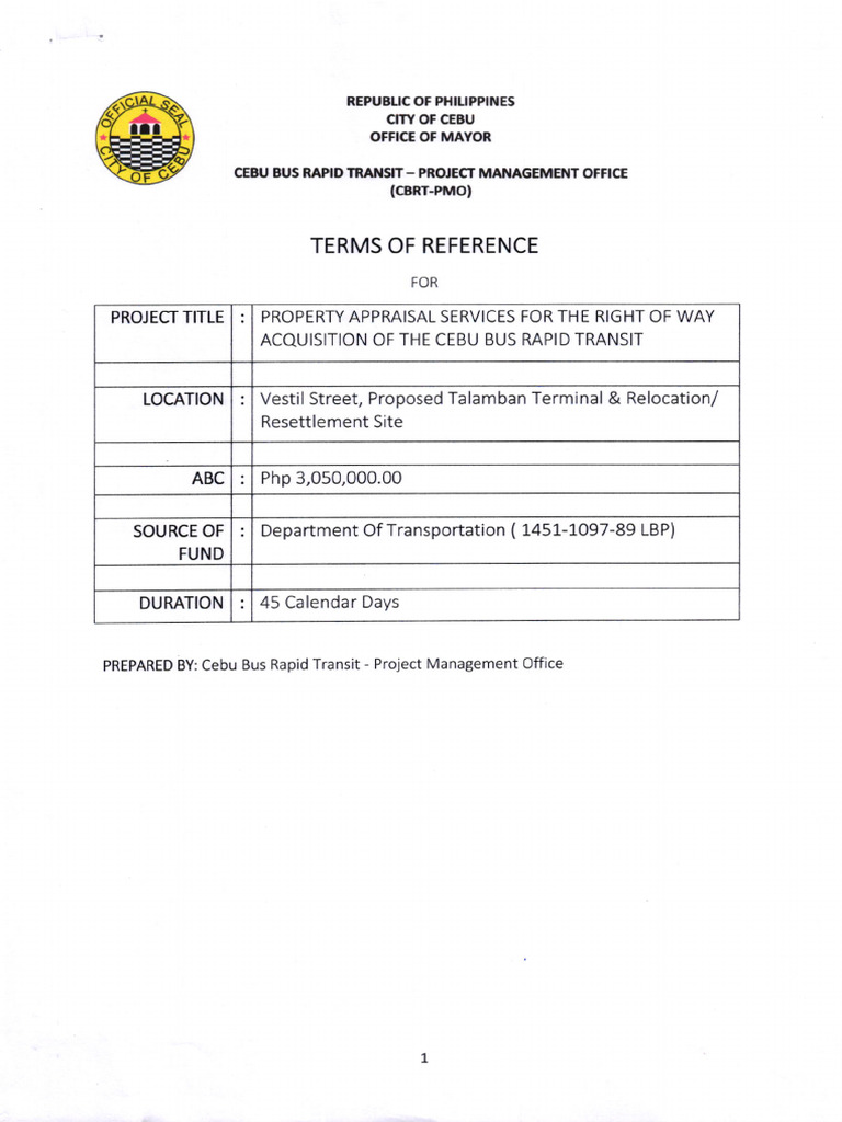 Annex A TOR CBRT IPA 1 8 | PDF