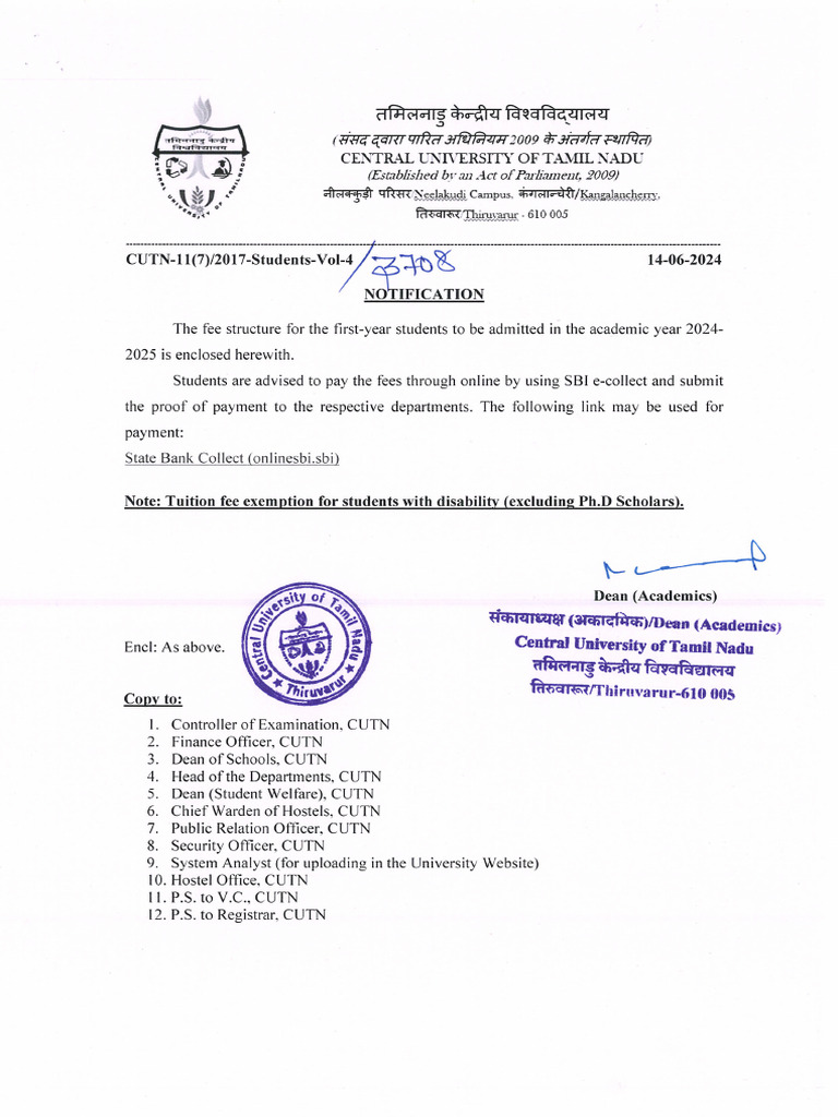 Fees Structure - 2024-2025 | PDF