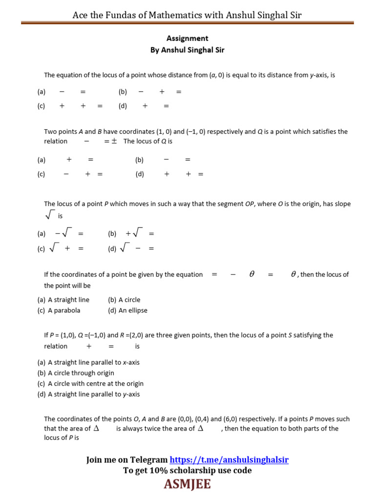 Excel Straight Line Assignment 6 | PDF | Line (Geometry) | Cartesian ...