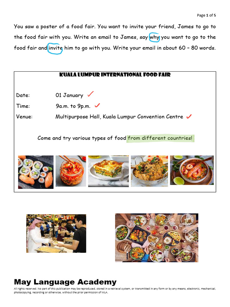 UASA Writing Part 7 Email Model Answer | PDF