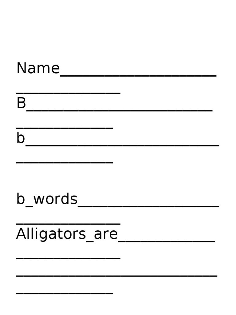 Alligator Name and Word List | PDF | Language Arts & Discipline