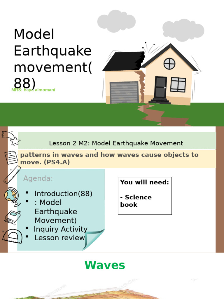 Model Earthquake Movment | PDF | Waves | Earthquakes