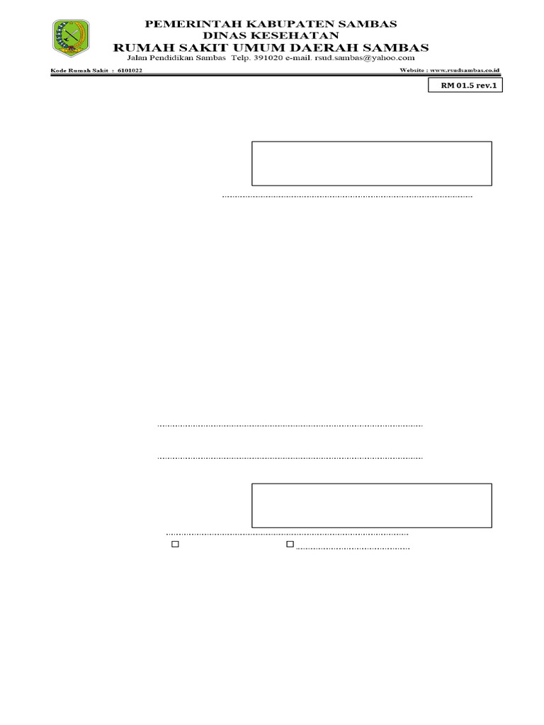RM 01.5 Rev.1 Pernyataan +pengalihan DPJP Utama | PDF