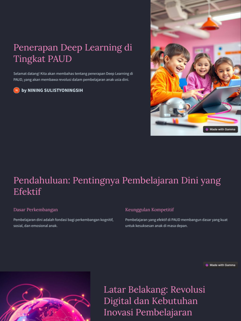 Penerapan Deep Learning Di Tingkat PAUD | PDF