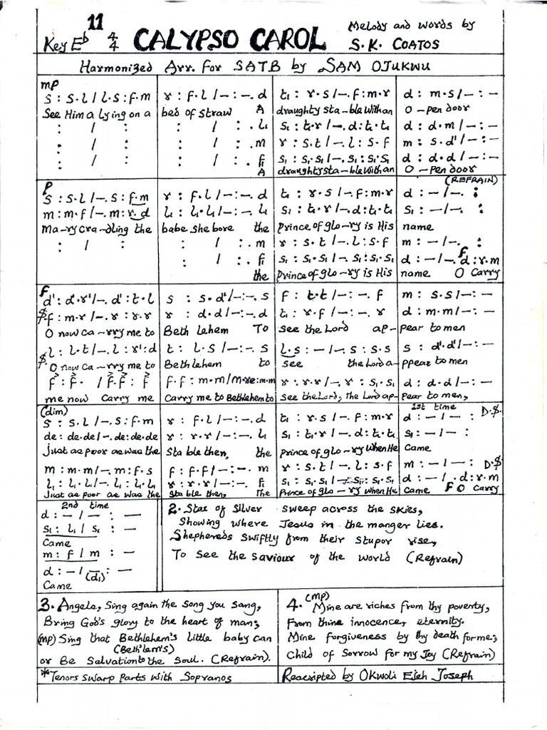 Calypso Carol 1 | PDF