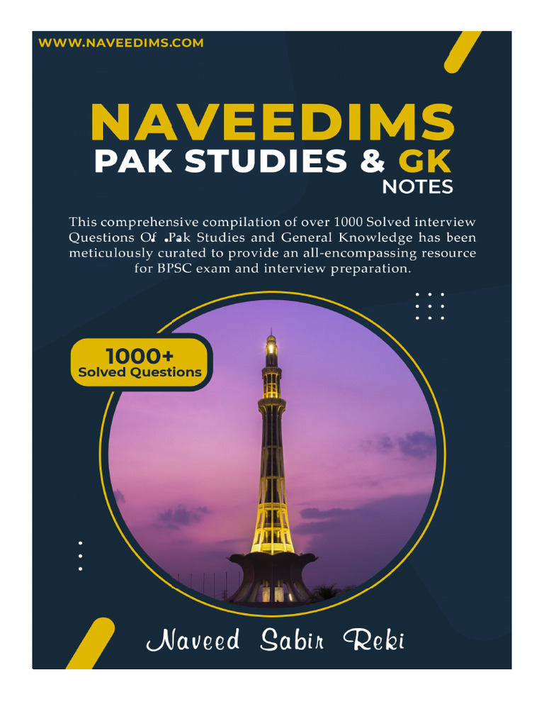 Pak Study and GK Notes | PDF