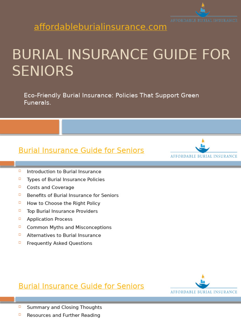Senior Burial Insurance Guide | PDF | Insurance | Life Insurance