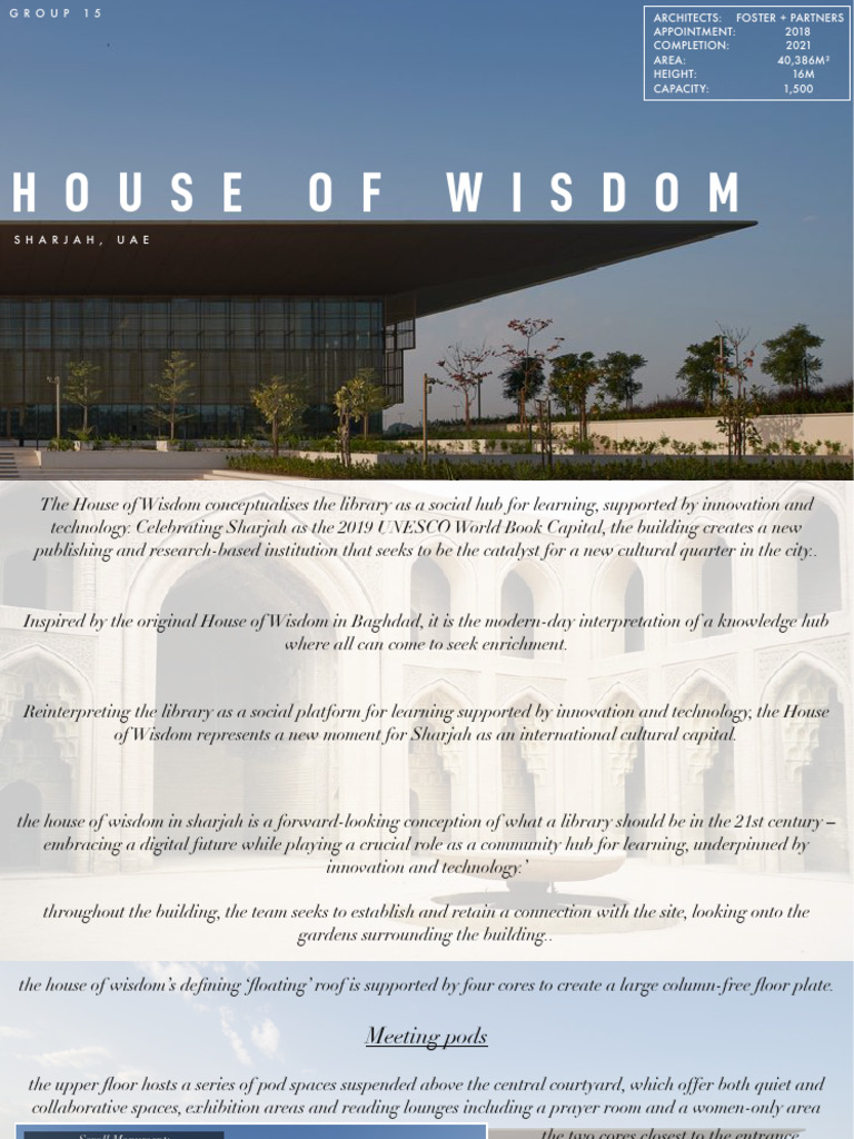 House of Wisdom: A Cultural Hub in Sharjah | PDF