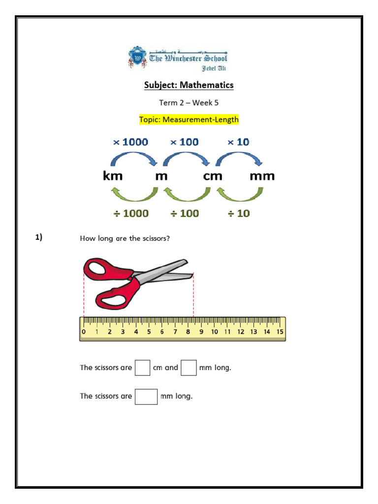 Term 2 Week 5 Length | PDF