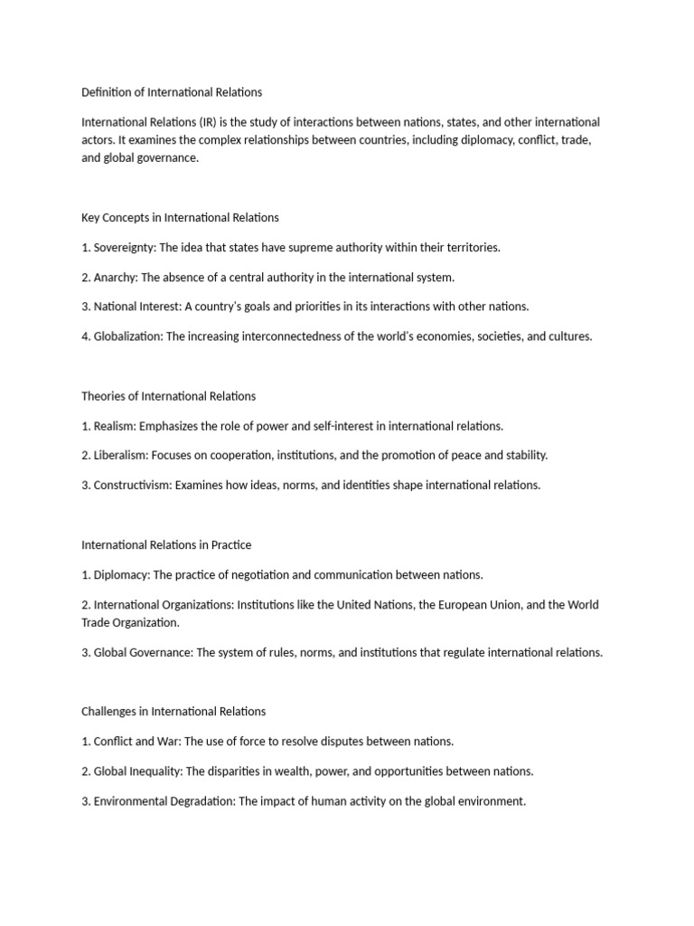 Understanding International Relations | PDF