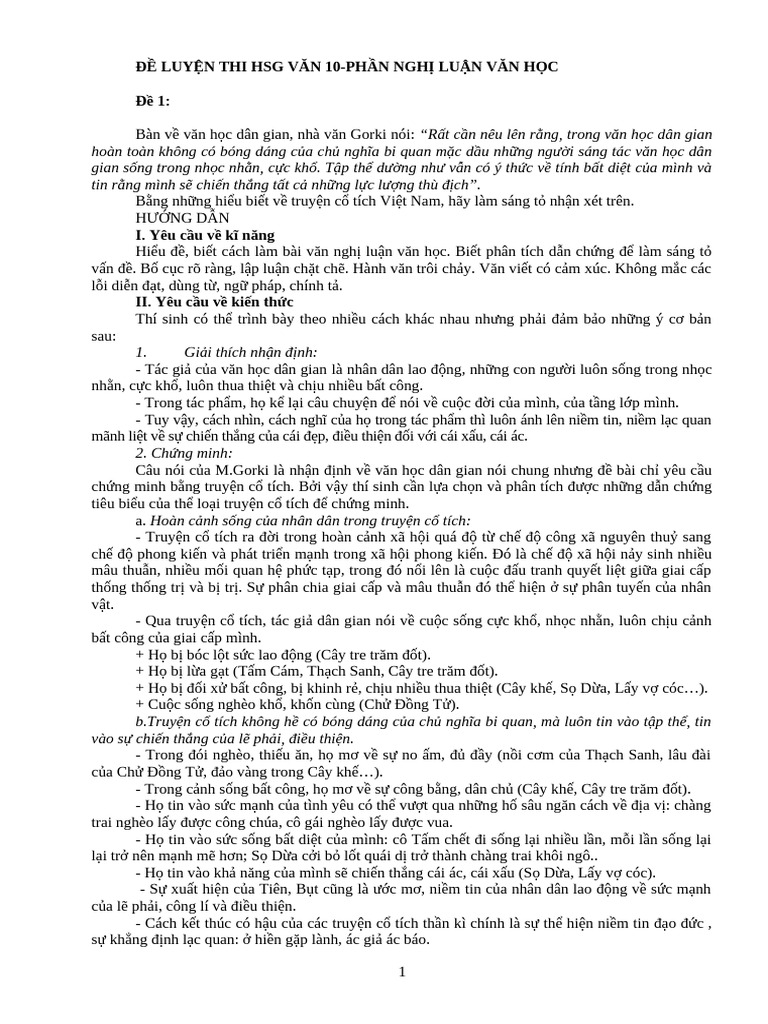 Tai Lieu Boi Duong HSG Van 10 - PHAN NGHI LUAN VAN HOC - 2016 | PDF