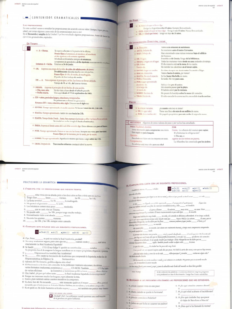 Repaso Preposiciones | PDF