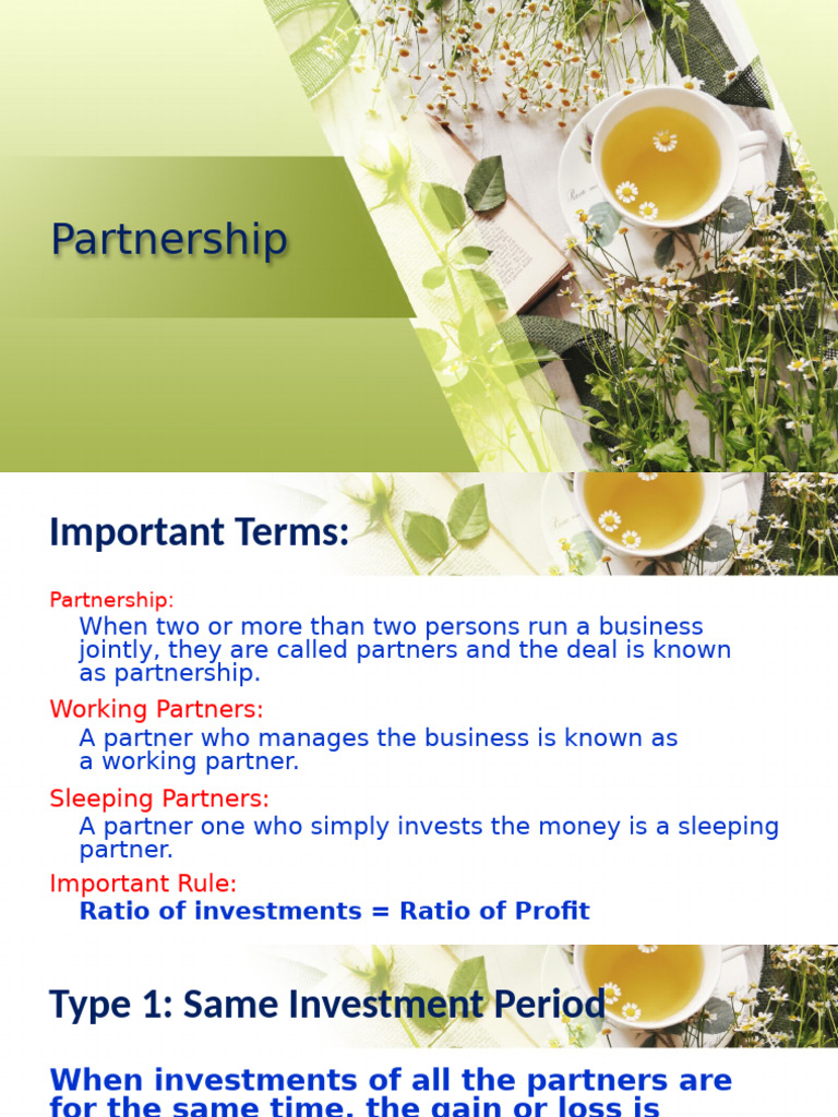 Partnership | PDF | Partnership | Investing