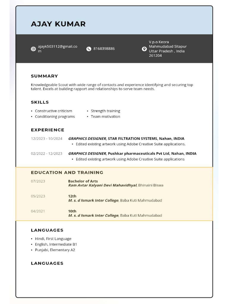 Ajay Kumar cv.1124pdf | PDF