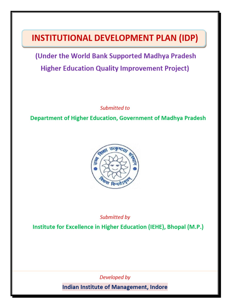 Madhya Pradesh Higher Education IDP | PDF | Educational Technology