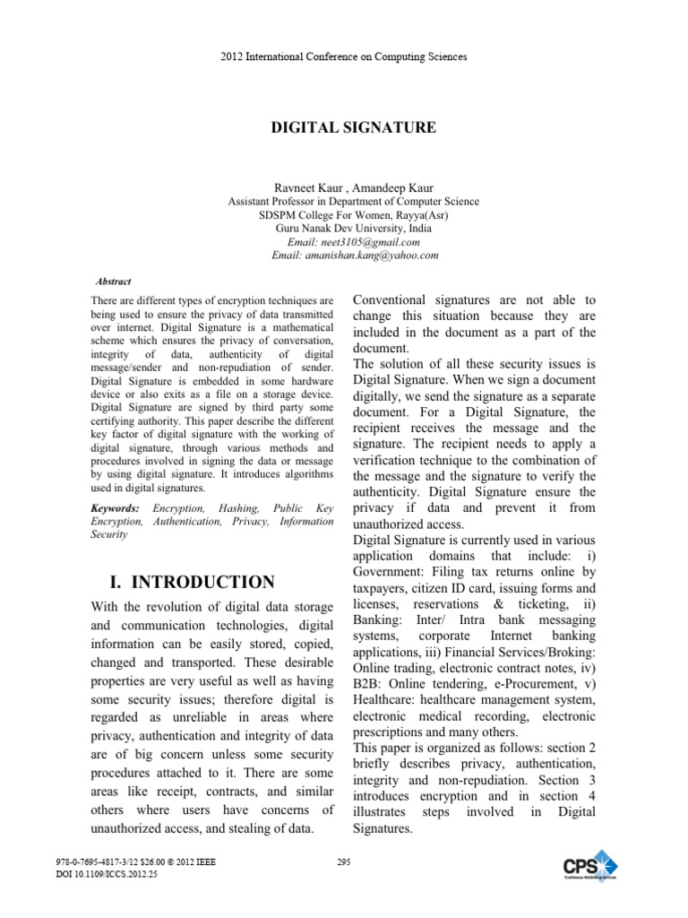 Digital_Signature | PDF | Public Key Cryptography | Encryption