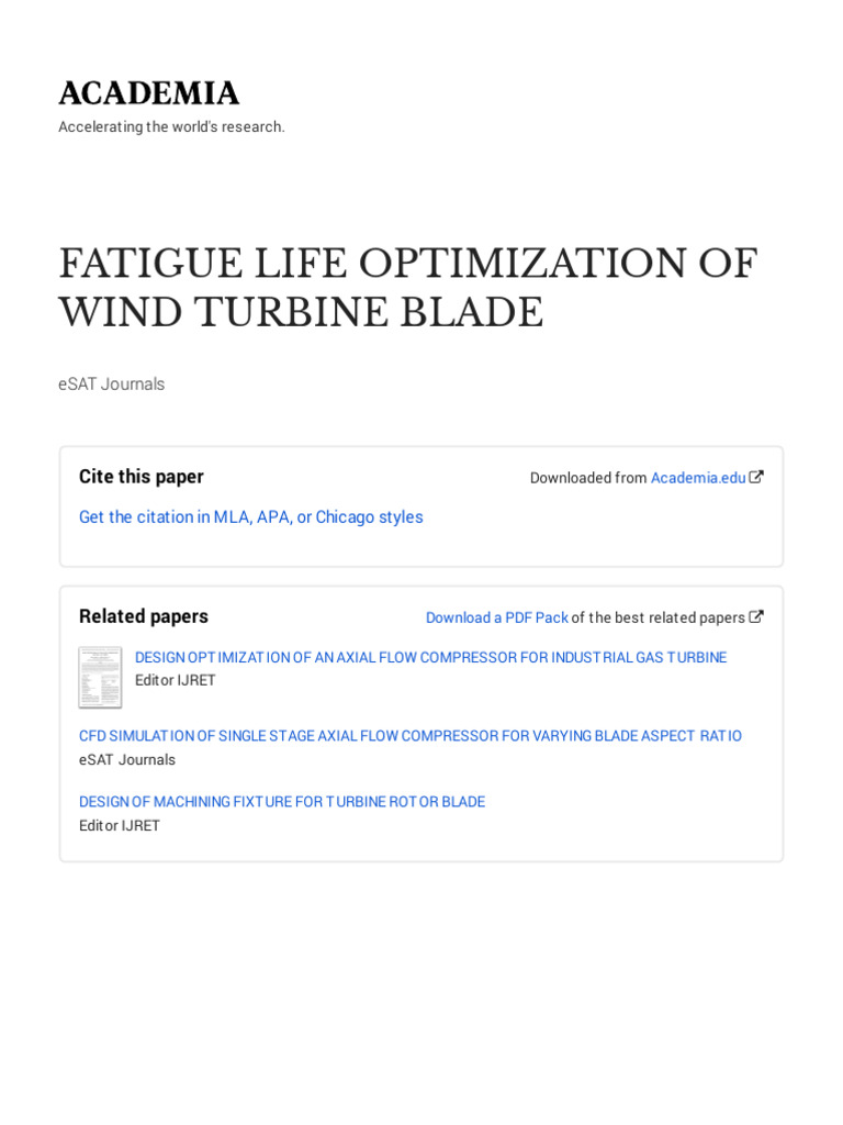 FATIGUE LIFE OPTIMIZATION OF WIND TURBINE BLADE-with-cover-page-v2 ...
