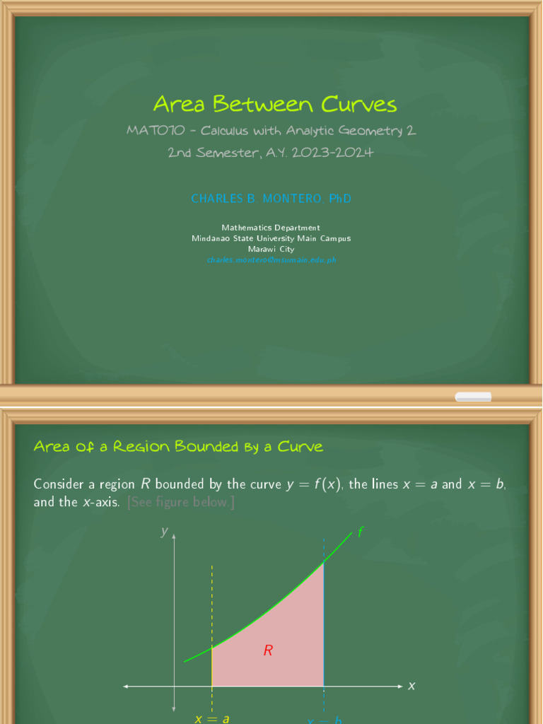 Area Between Curves in Calculus | PDF | Area | Function (Mathematics)