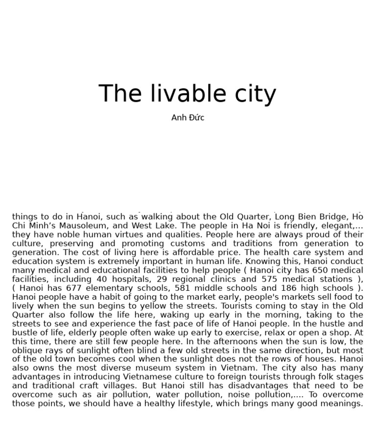 The Livable City | PDF