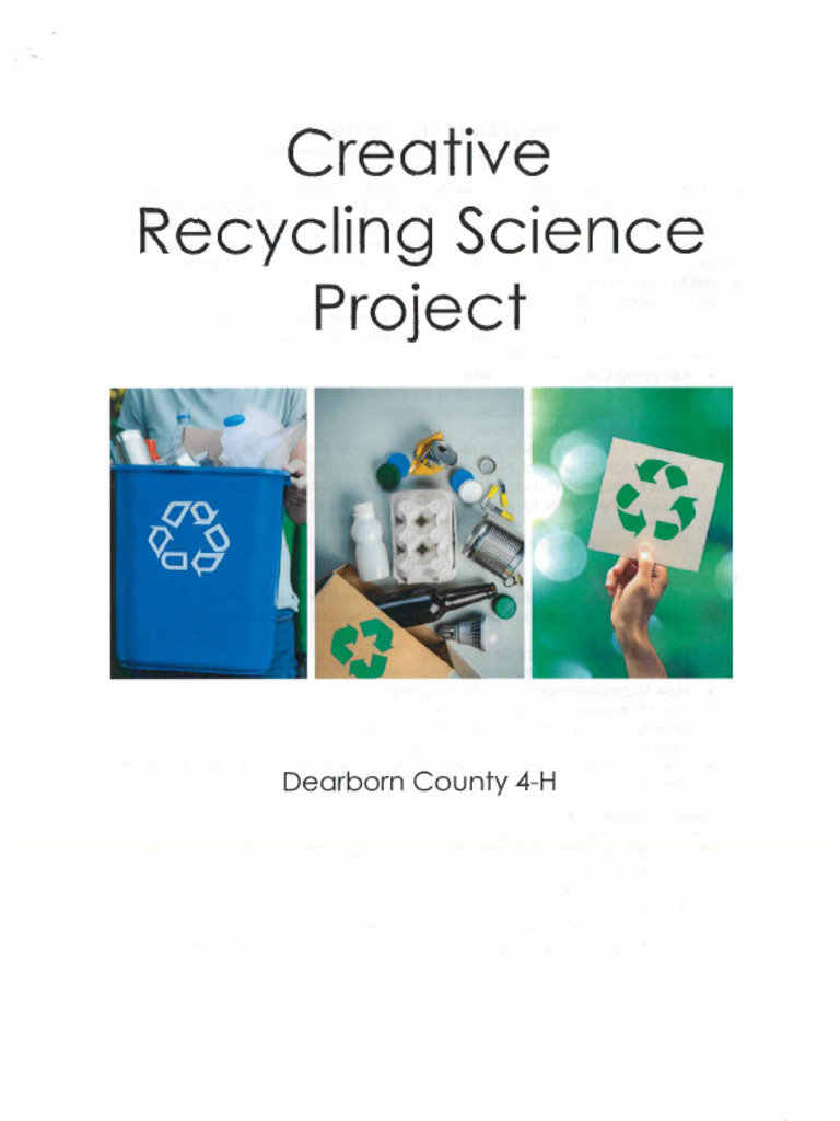 Creative Recycling Science Project | PDF
