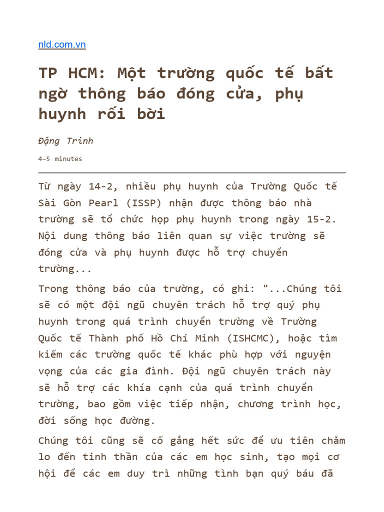 TP HCM: M TTR NG Qu CT B T NG Thông Báo Óng C A, PH Huynh R Ib I | PDF