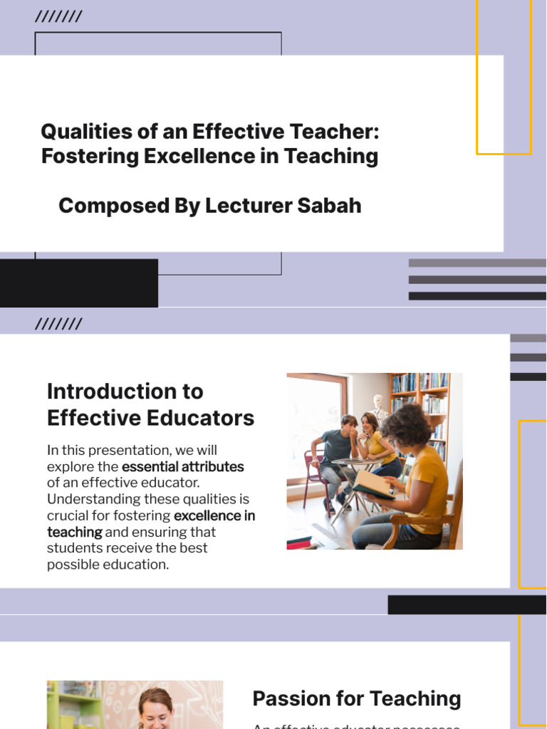 Qualities of Effective Teacher | PDF | Teachers | Learning