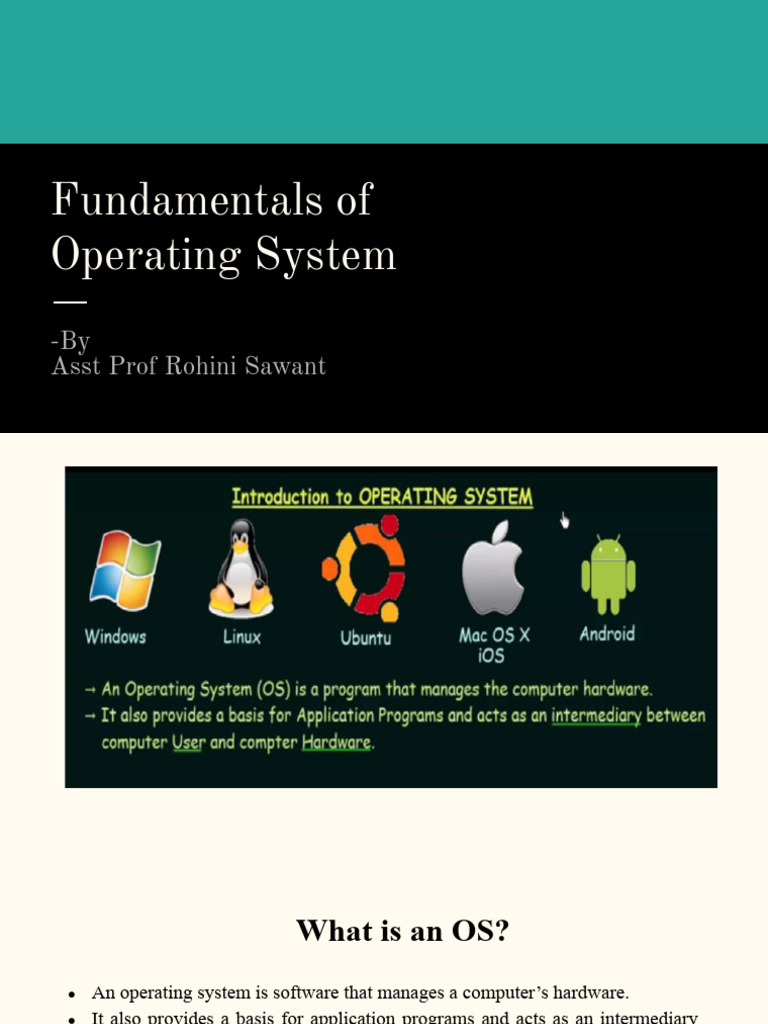 Module 1 - Fundamentals of Operating System | PDF | Operating System | Cloud Computing