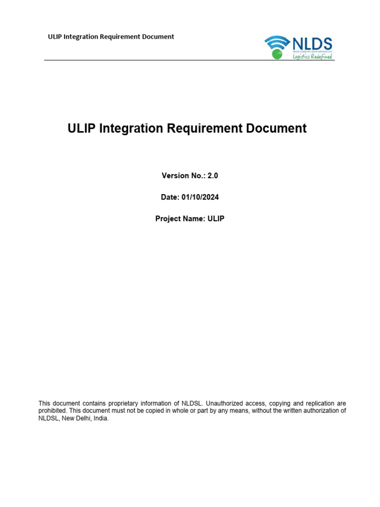 ULIP Integration Guide | PDF | User (Computing) | Computing