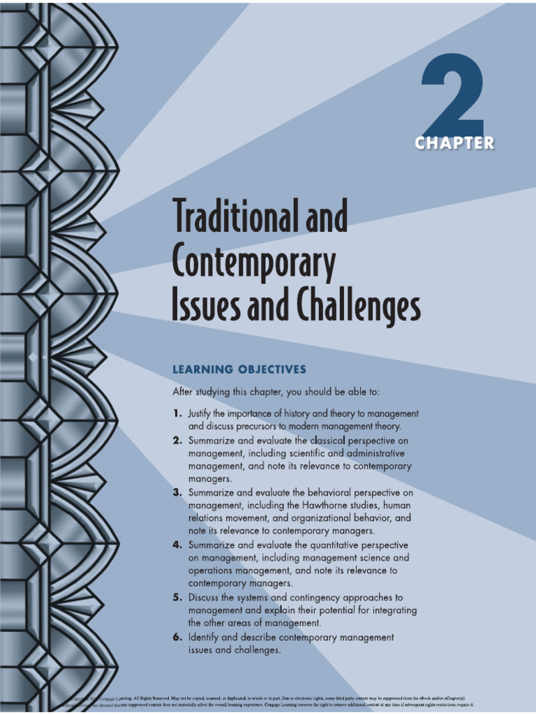 Chapter 2 - Traditional and Contemporary Issues | PDF