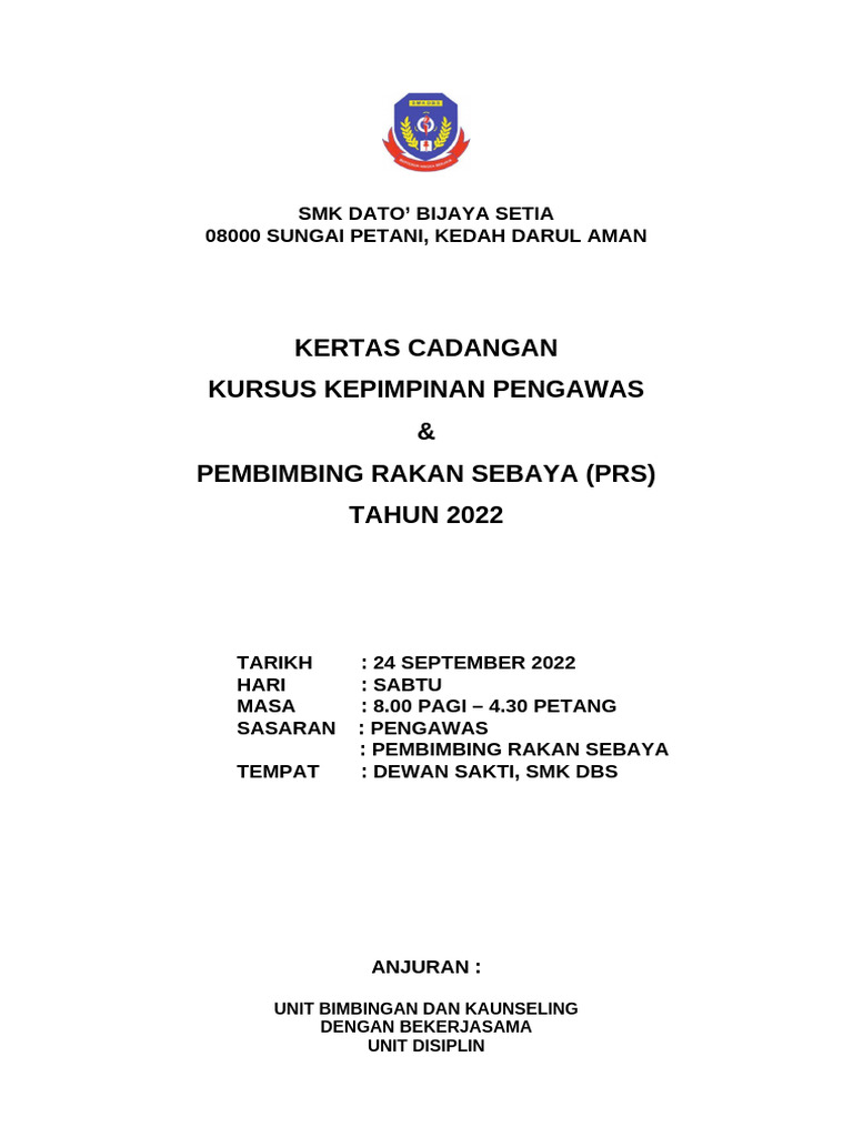 Kertas Kerja Kursus Kepimpinan | PDF