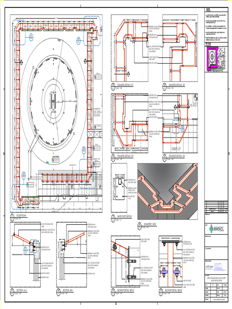 Max-Dxb-Hlp-Sd-001-Helipad Safety Mesh Frame Details | PDF
